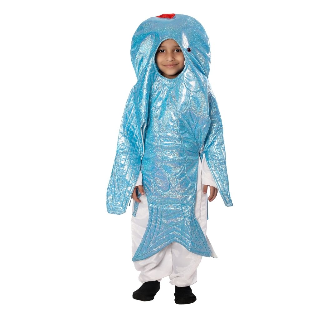 Blue Fish Fancy Dress Costume for Kids | School Show