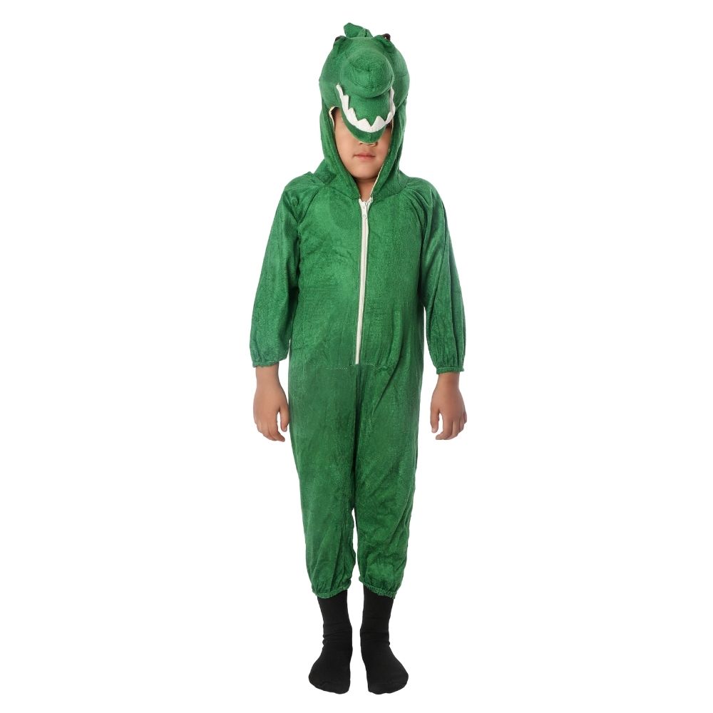 Crocodile Fancy Dress Costume for Kids | Green Hooded