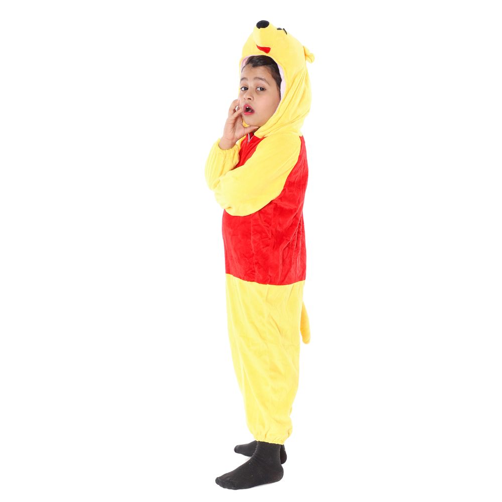 Pooh Cartoon Character Fancy Dress Costume for Kids – Red & Yellow Jumpsuit