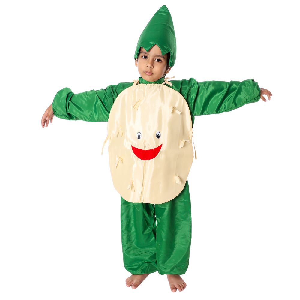 Potato Fancy Dress Costume for Kids – Vegetable-Themed Outfit in Green ...