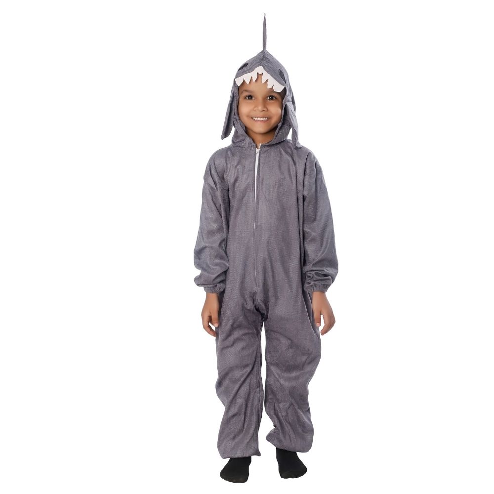 Shark Fancy Dress Costume for Kids in Grey – Animal Theme Ocean Costume