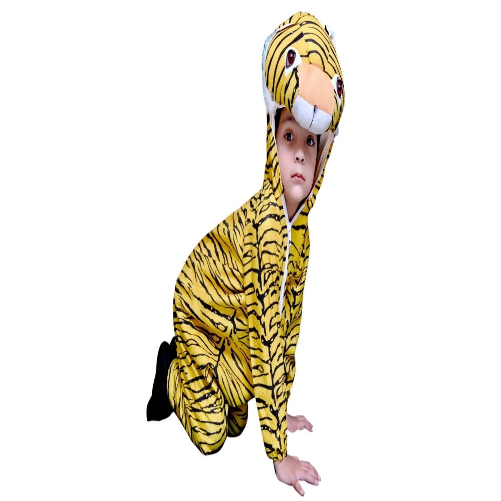 Tiger Fancy Dress Costume for Kids – Unisex Animal Theme Jumpsuit