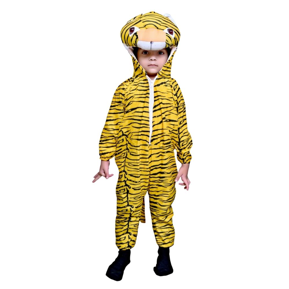 Tiger Fancy Dress Costume for Kids – Unisex Animal Theme Jumpsuit