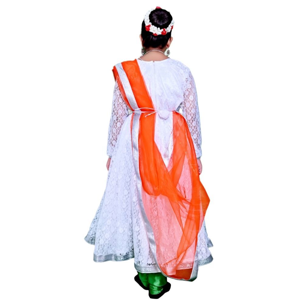Tiranga Colour Anarkali Fancy Dress Costume