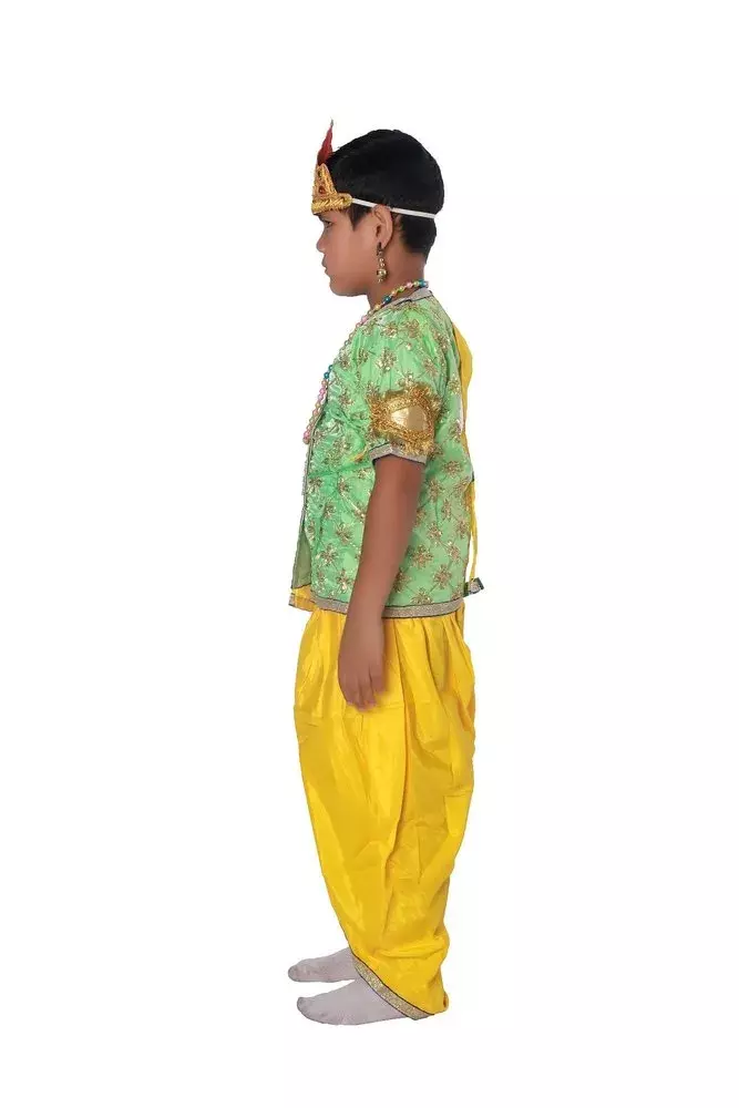 Krishna Fancy Dress Costume – Parrot Green & Yellow